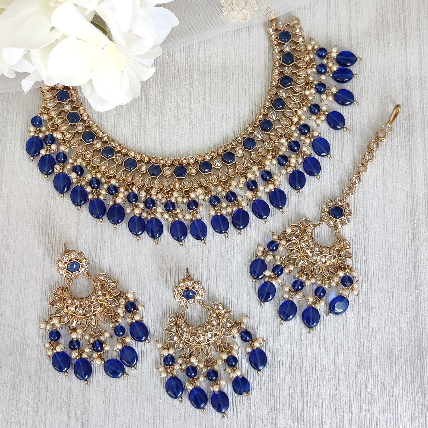 Blue Jewellery Sets – Zevar